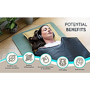 REVIIV Far Infrared Sauna Blanket with Insert Towel - v2.0 New & Improved! Low EMF Longer Cable | Portable Infrared Saunas for Home Therapy, Detox - Infared Blanket Sauna 85–185 °F Temp Range