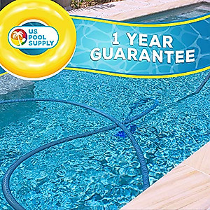 U.S. Pool Supply Flexible Triangular Pool Vacuum Head with Swivel Connection and Multi-Directional Fishtail EZ Clip Handle - Connects to Standard 1-1/2" & 1-1/4" Vacuum Hose & 1-1/4" Poles