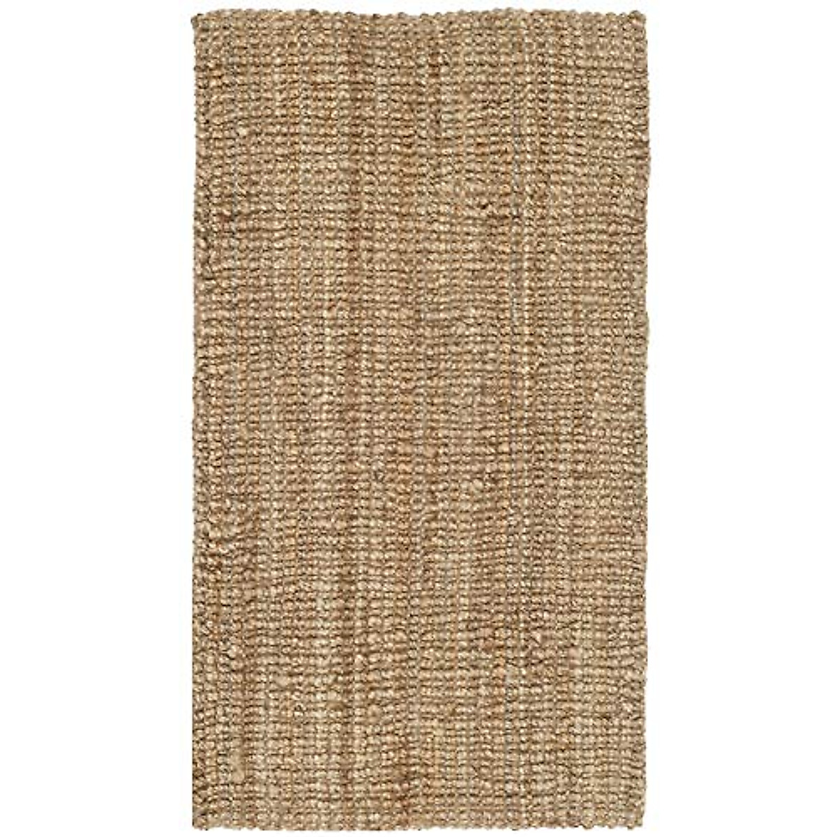 SAFAVIEH Natural Fiber Collection Accent Rug - 2'6" x 4', Natural, Handmade Chunky Textured Jute 0.75-inch Thick, Ideal for High Traffic Areas in Entryway, Living Room, Bedroom (NF447A)