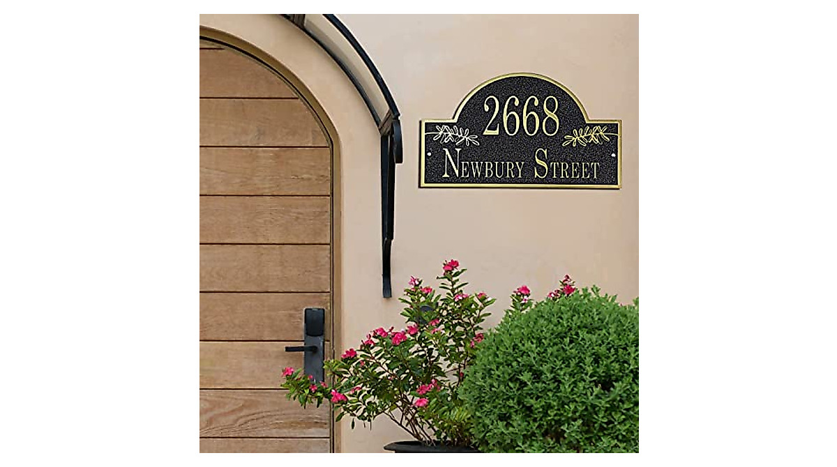 Personalized Large Address Plaque - Hand-Carved Elegance