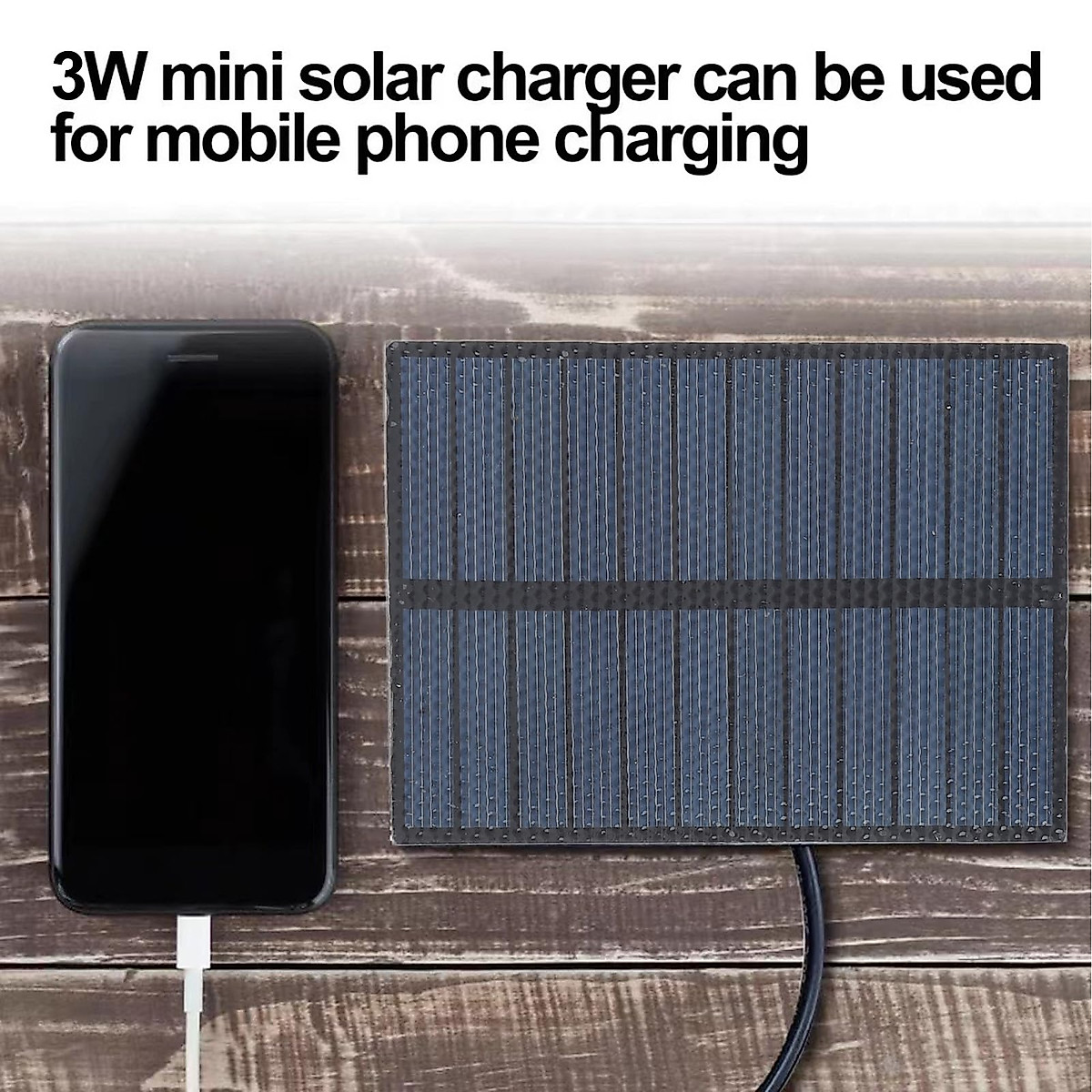3W 5V Mini Solar Panel for Smart Phone, Small Fans, Outdoor, Portable Polysilicon Solar Photovoltaic Panel