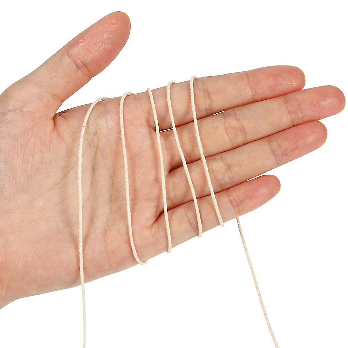 Tenn Well Butchers Cooking Twine, 328 Feet 3Ply 1mm Cotton Bakers Twine, Food Safe Kitchen Twine String for Roasting, Trussing Meat and Turkey, Food Prep, Baking and More 1pc White