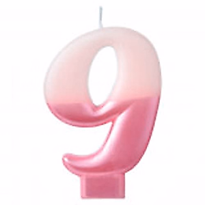 Pink "9" Candle | 1ct