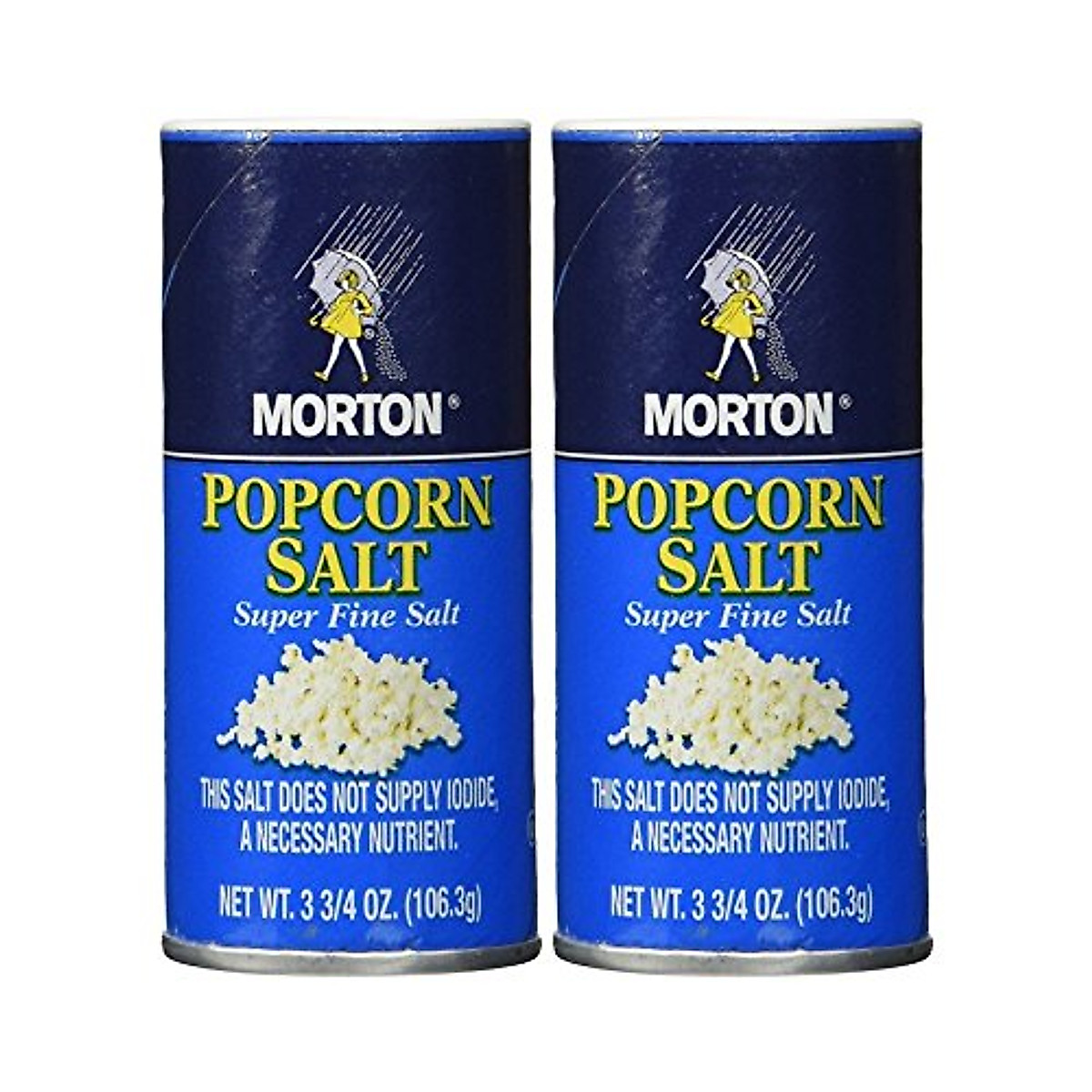 Morton popcorn salt 3.75-oz, Pack of 2