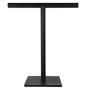 Luxshiny Hand Towel Holder Standing Stainless Steel T-Shape Towel Bar Rack Stand for Bathroom Kitchen Vanity Countertop Black