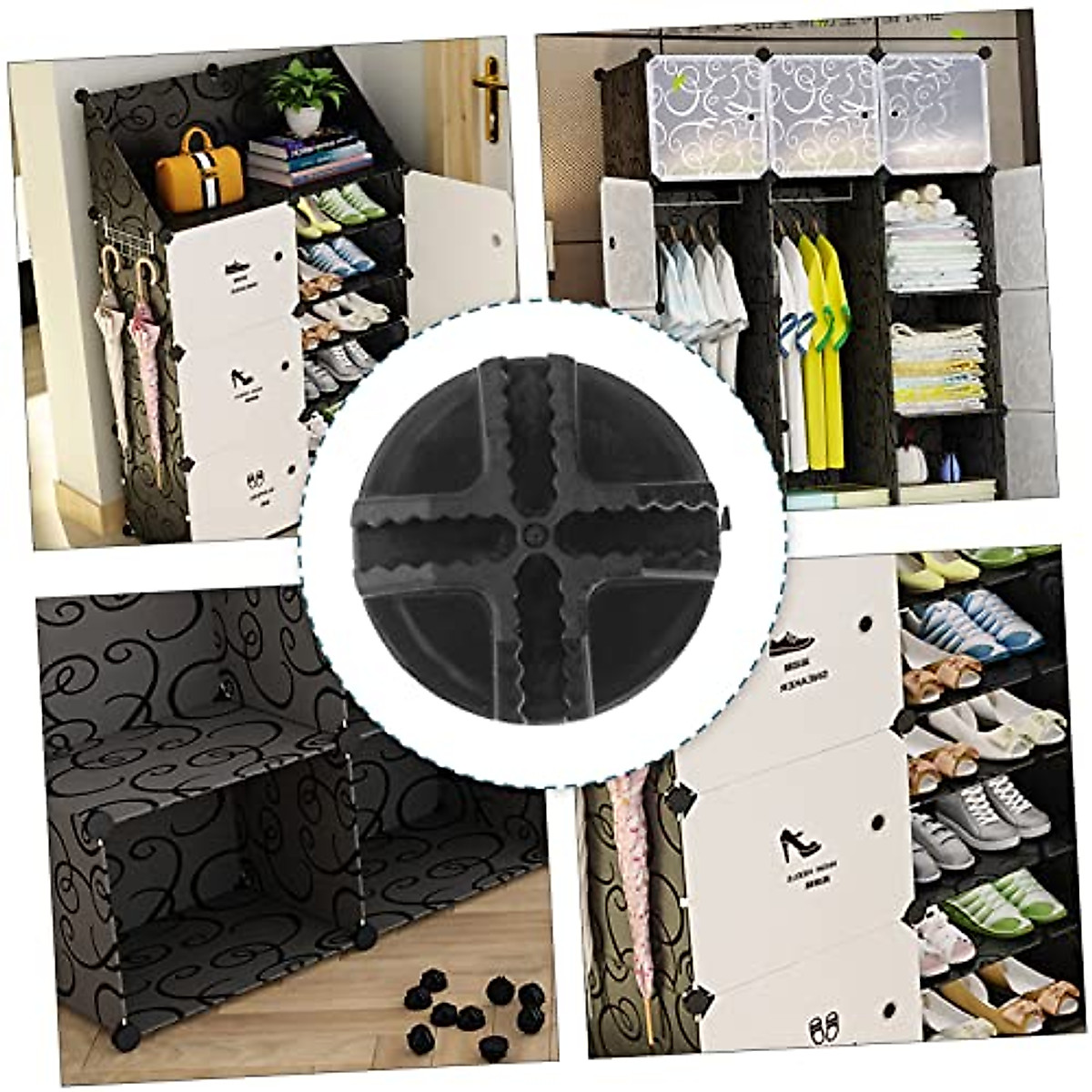 NOLITOY 20 Pcs Cupboard Shelf Wire Connector White Shelving Plastic Connectors for Wire Storage Cubes Modular Closet Storage Modular Closet Organizer Connectors Storage Rack Sleeve Button