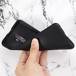 Shantime Oppo Reno 2Z Case, Scratch Resistant Soft TPU Back Cover Shockproof Silicone Gel Rubber Bumper Anti-Fingerprints Full-Body Protective Case Cover for Oppo Reno 2F (Black)