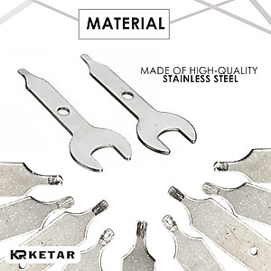 2 PCS 3/8 Inch Collet Wrench Key 9.5mm Nut Spanner For Rotary Tool Silver Stainless Steel Collet Wrench Key for Engraving Machine - Durable High Rigidity for Engraving Equipment Engraving Tools