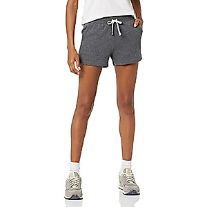 Amazon Essentials Women's Fleece Short, Charcoal Heather, X-Large