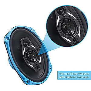 RECOIL RCX694 Echo Series 4-Way 6X9-Inch Car Audio Coaxial Speaker System, Sold in Pairs