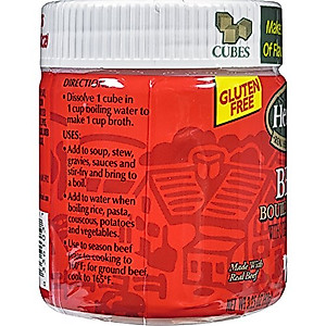 HERB-OX Beef Bouillon Cubes, Beef Stock Seasoning, 25 Ct, 3.25 oz