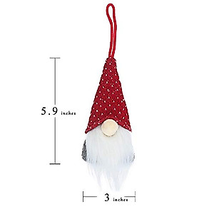 Gnomes Christmas Tree Ornaments Set of 8, Christmas Ornaments 2022 Handmade Plush Gnomes Santa Elf Hanging Home Decorations Holiday Decor