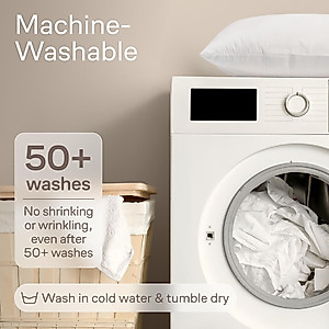 Niagara 4 Pack Pillow Protectors Cases Covers Standard 20x26 Zippered Set White Soft Brushed Microfiber Reduces Respiratory Irritation Physical Threapy Clinics Hotels (4 Pack Standard)