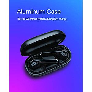 KNZ SoundMax Premium True Wireless Earphones with Qi Wireless Charging Case; Bluetooth 5 Earbuds with HD Sound Quality; Hands-Free Headset; Touch Control; Charging via USB Type-C or Wirless.