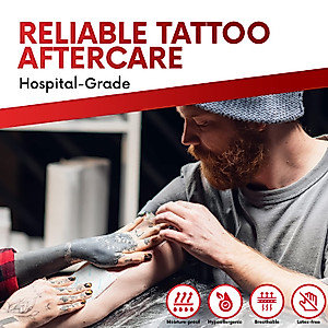Tattoo Aftercare Waterproof Bandage - 6in x 5.5yrd Transparent Film Roll Dressing - Breathable Stretch Adhesive Second Skin - Healing & Protective Hygienic Wrap for Tattoo and Medical Use