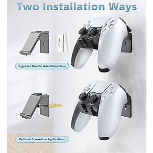 OIVO Controller Wall Mount Holder for PS3/PS4/PS5/Xbox 360/Xbox One/S/X/Elite/Series S/Series X Controller, Pro Controller, Upgraded Adjustable Wall Mount for Video Game Controller&Headphones- 4 Pack