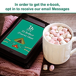 anytime family Extending Marshmallow Roasting Sticks 45" - 6 Premium Telescoping STAINLESS STEEL S’mores Skewers; Campfire, fire pit, camping. S'mores recipes eBook (Multicolor, 6 sticks)