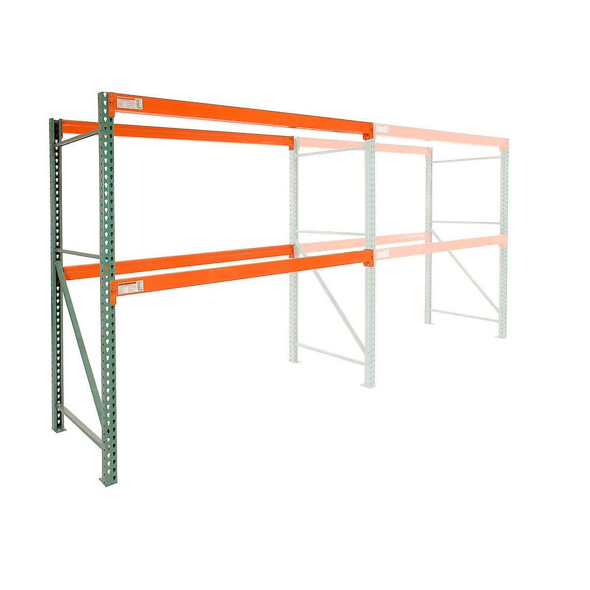 Global Industrial Teardrop Pallet Rack Add-On 48"W X 42"D x 96"H