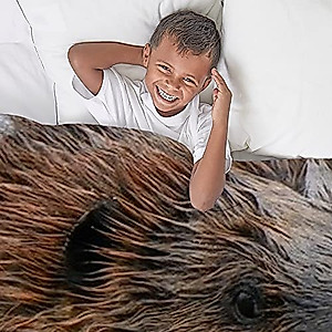 CafePress Beaver Swimming Sherpa Fleece Throw Blanket