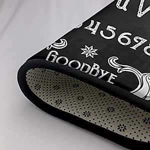 Luxury Flannel Area Rug Modern Indoor Non-Slip Floor Mats Extra Soft Large Carpets for Bedroom Living Room Office (60x39 Inch, Cat Skull Head Witch Board Black Gothic)