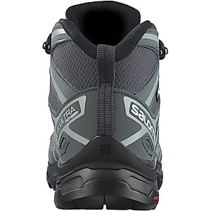 Salomon Women's X ULTRA PIONEER MID CLIMASALOMON™ WATERPROOF Hiking Boots for Women, Ebony / Stormy Weather / Wine Tasting, 9