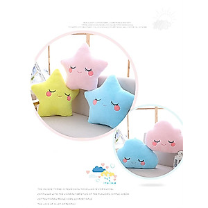 Zuwxeu Cloud Pillows Cute Home Plush Pillow Star & Moon Pillow Car Head Pillow Cushion Plush Decorative Pillows