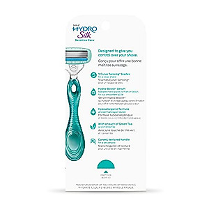 Schick Hydro Silk Sensitive Skin Razor for Women with 2 Moisturizing Razor Blade Refills