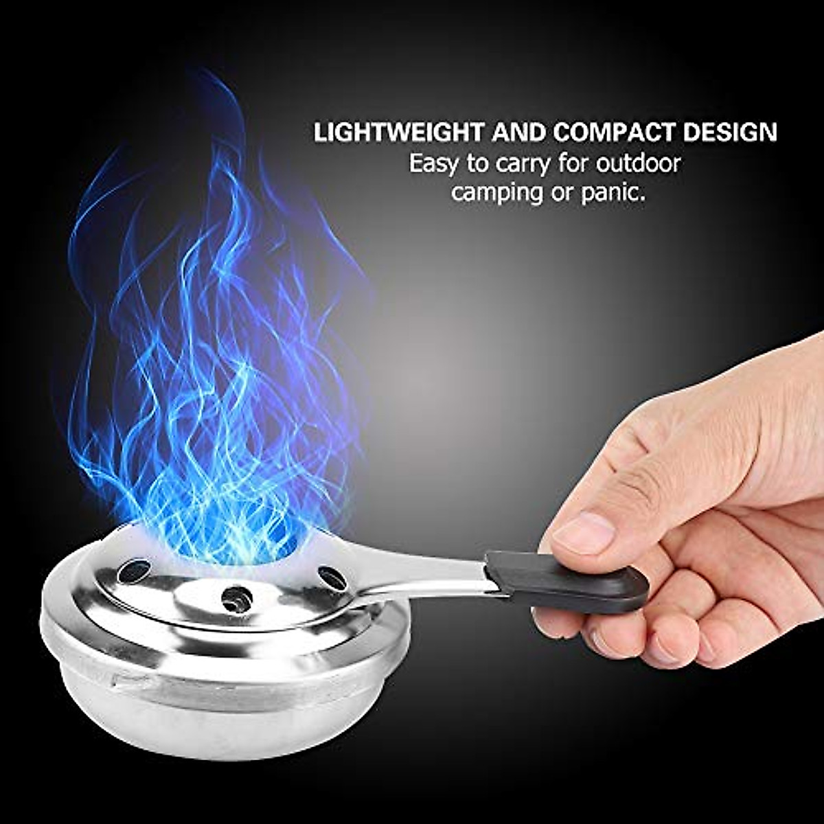 Srliya Mini Alcohol Stove Burner, Portable Stainless Steel Alcohol Stove Burner Outdoor Camping Panic Cooking Pot