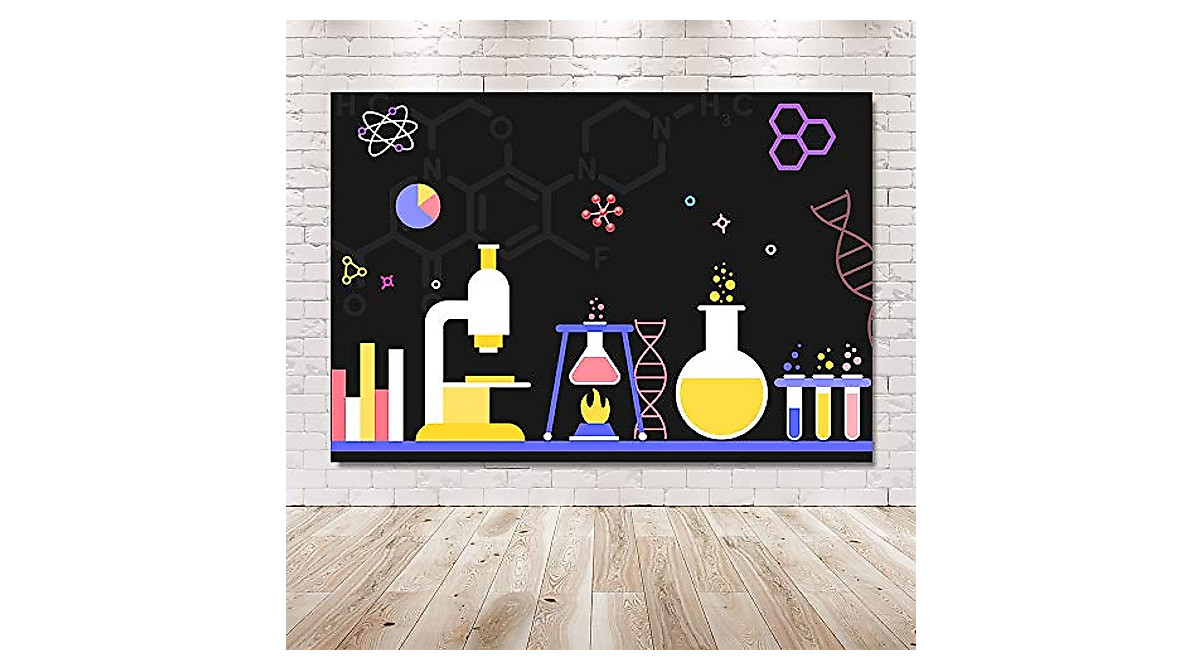 MEHOFOND Science Party Backdrop: Fun Birthday Photo Decorations