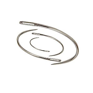 SaiDian 2 Sets 2'' / 2.5'' / 3 ''/ 3.5 '' Curved Leather Hand Sewing Needles C Type Needles for Carpet Leather Canvas Repairing Weaving Crafts