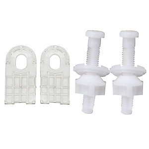 PuritySage Traditional Toilet Seat Bolts, Compatible with TOTO THU689 Toilets and Bidets,White Plastic Toilet Seats Replacement Parts,2-Pack