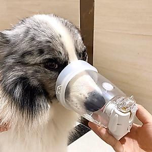Canine Nebulizer and Inhaler Mask for Cats and Dogs, Oxygen Mask for Pets (M - Medium Dogs)