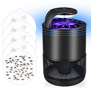 Fly Trap Indoor,Insect Traps Indoor,Automatic Fruit Fly Traps for Indoors Self-Activating Killer for Mosquitos,Gnats,Moths,Fruit Flies for Home,Bug Light Trap Indoor with Suction Bug Light Sticky Glue