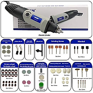 Rotary Tool Kit Variable Speed Power Tool Set,10.6 Inch Electric Drill Die Grinder with 93pcs for Crafting Projects and DIY Creations