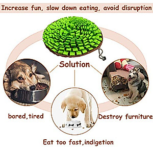 Pet Snuffle Mat for Dogs,Interactive Feed Puzzle for Boredom,Encourages Natural Foraging Skills for Cats Rabbits Dogs Bowl, Dog Treat Dispenser Indoor Outdoor Stress Relief,Travel Portable and Compact