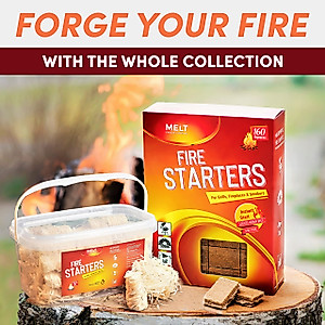 Fire Starter Rolls, 50 Rolls - Fire Starters for Campfires, Grill, Outdoor Fire Pit, Fireplace, BBQ - Fire Starter Kit, Water Resistant & Odorless - Camping Accessories
