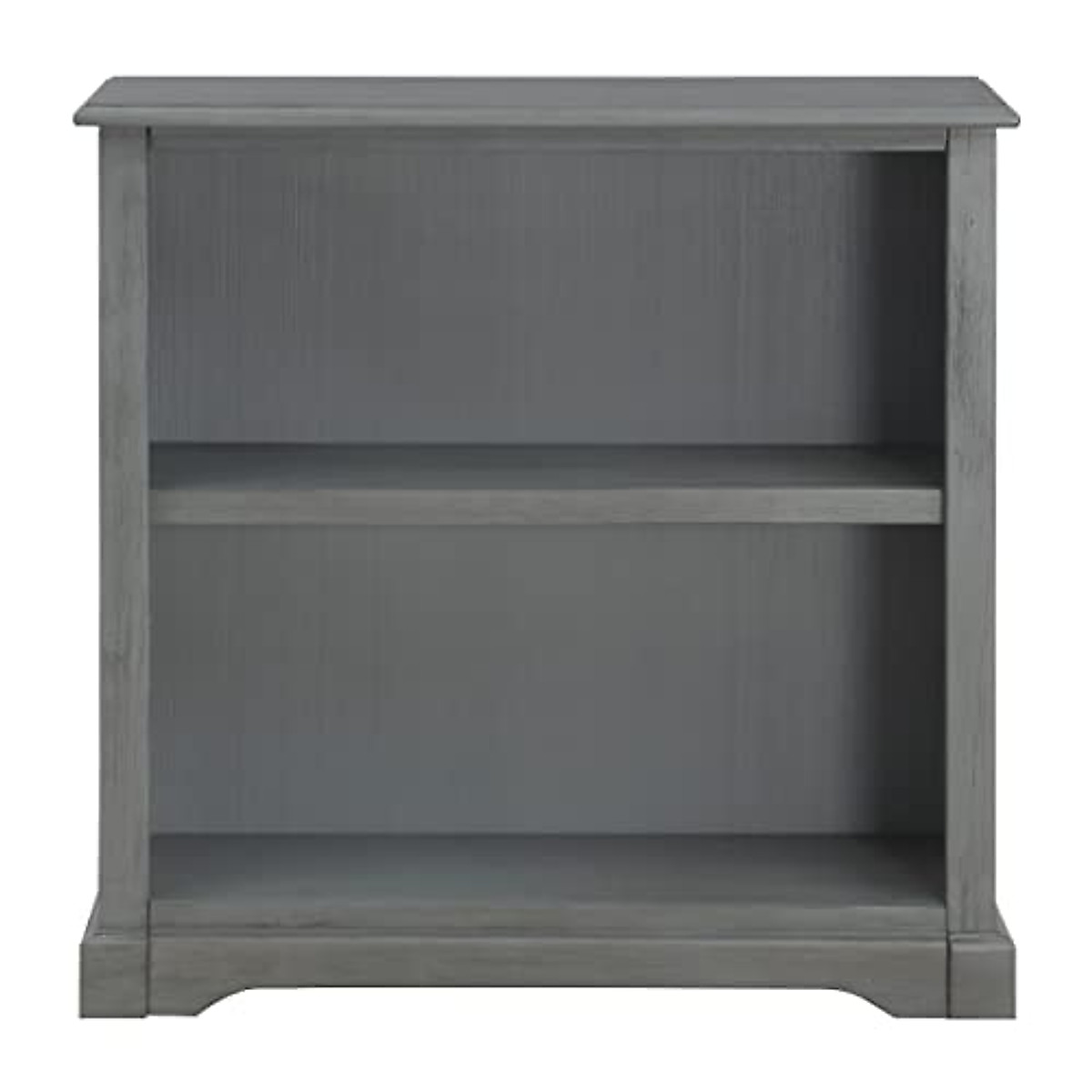 OSP Home Furnishings Country Meadows 2-Shelf Bookcase, Plantation Grey