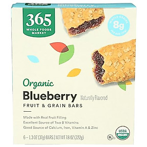 365 by Whole Foods Market, Organic Blueberry Cereal Bar 6 Count, 7.8 Ounce