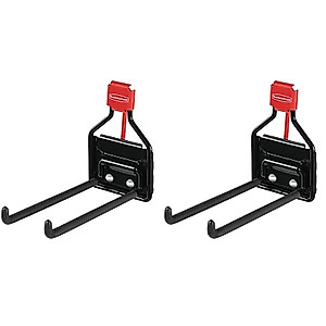 Rubbermaid Shed Accessories Multi-Purpose Hook, Individual, Black, Garage Organization for Bikes/Power Tools/Shovels/Rakes (Pack of 2)