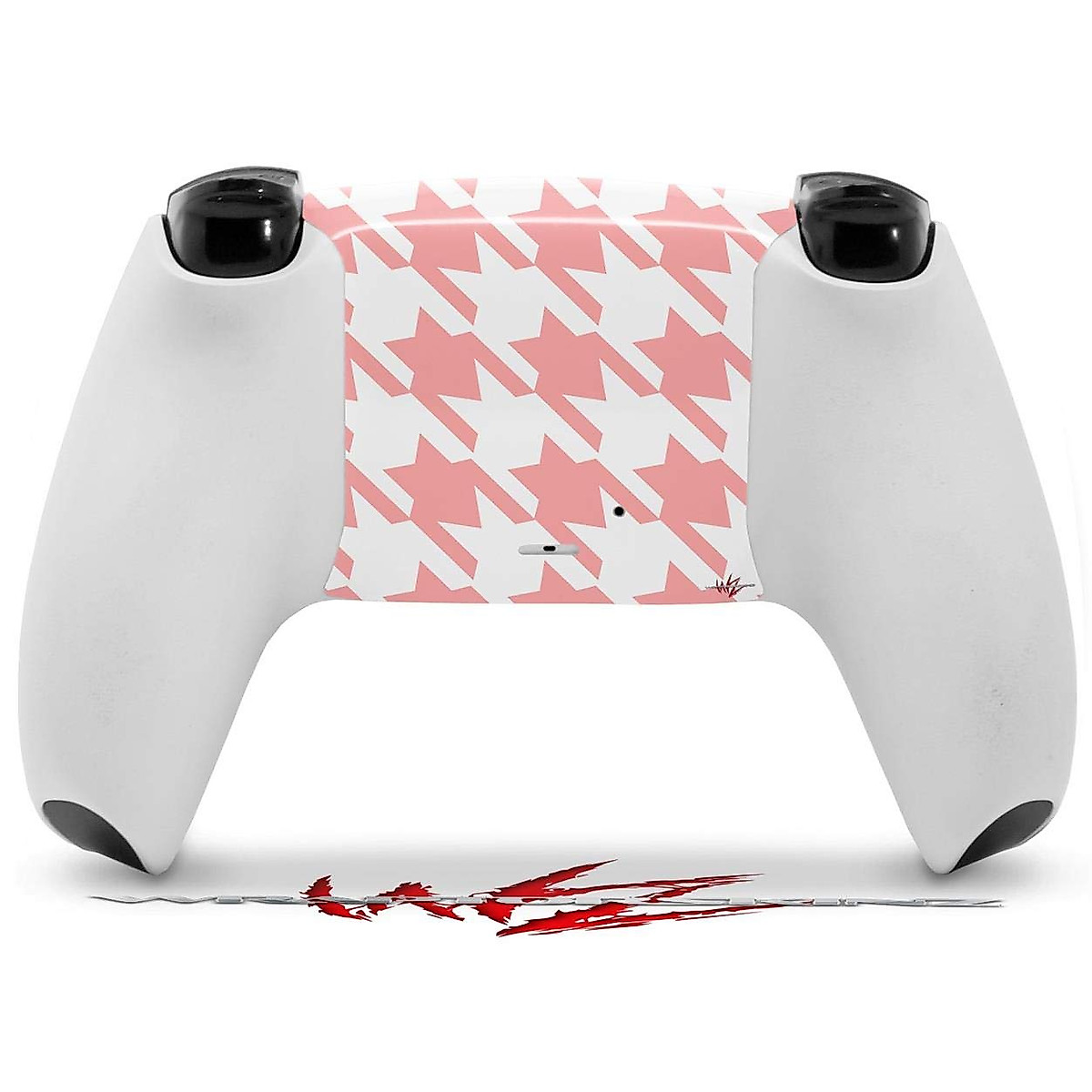 WraptorSkinz Skin Wrap compatible with Sony PS5 DualSense Controller Houndstooth Pink (CONTROLLER NOT INCLUDED)