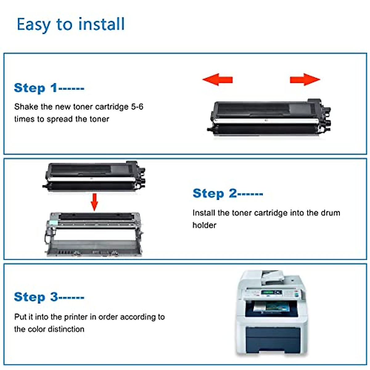 [1-Cyan] TN210C Compatible TN210C TN-210C Toner Cartridge Replacement for Brother HL-3040CN 3045CN 3070CW 3075CW MFC-9010CN 9120CN 9125CN 9320CN/CW 9325CW DCP-9010CN HL-8070 8370 Printers