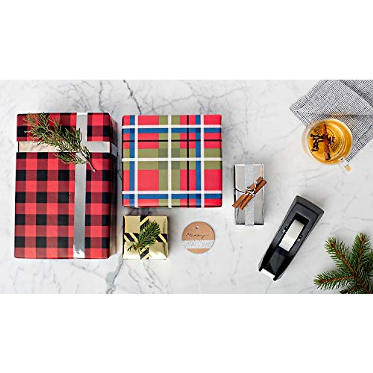 Scotch Gift Wrapping Pack, Includes Gift-Wrap tape, Multi-Purpose Scissors, Expressions Washi Tape, Makes your gifts look great (GiftPack-HOL20)