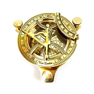 5" Sundial Compass Solid Brass Sun Dial