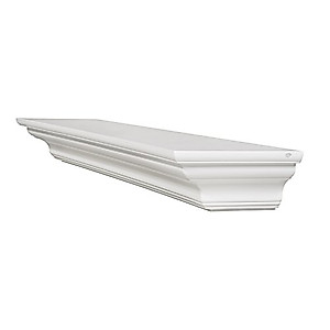 Pearl Mantels 618-72 Crestwood Mantel Shelf, 72-Inch, White