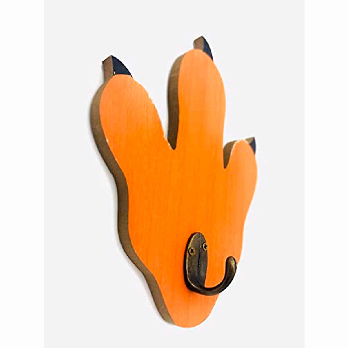 Dinosaur Footprint Kids Coat Hanger - Dino Decorations for Bathroom, Classroom, Kids Playroom, and Dinosaur Nursery Decor - Dinosaur Decor Boys Room Trex Wall Decor - Bright Orange
