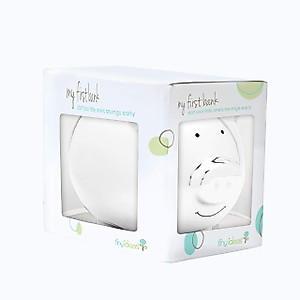 Tiny Ideas Ceramic Piggy Bank, Makes a Perfect Unique Gift, Nursery Décor, Keepsake, or Savings Piggy Bank for Kids