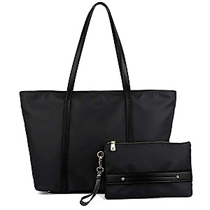 YALUXE Women's Oxford Nylon Large Capacity Work Tote Shoulder Bag