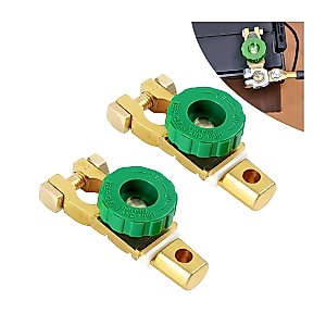Top Post Battery Quick Disconnect Switch, Power Master Shut Off Cut Off Switch, Battery Isolator Switch for 12V or 24V Boat, Car, Truck, RV, Camper, Tractor, Marine, Vehicles (1)