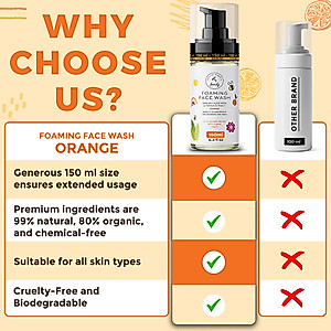 The Natural and Organic Family Kids Foaming Face Wash - Clean and Gentle Face Wash for Kids and Preteens - Made in the UK