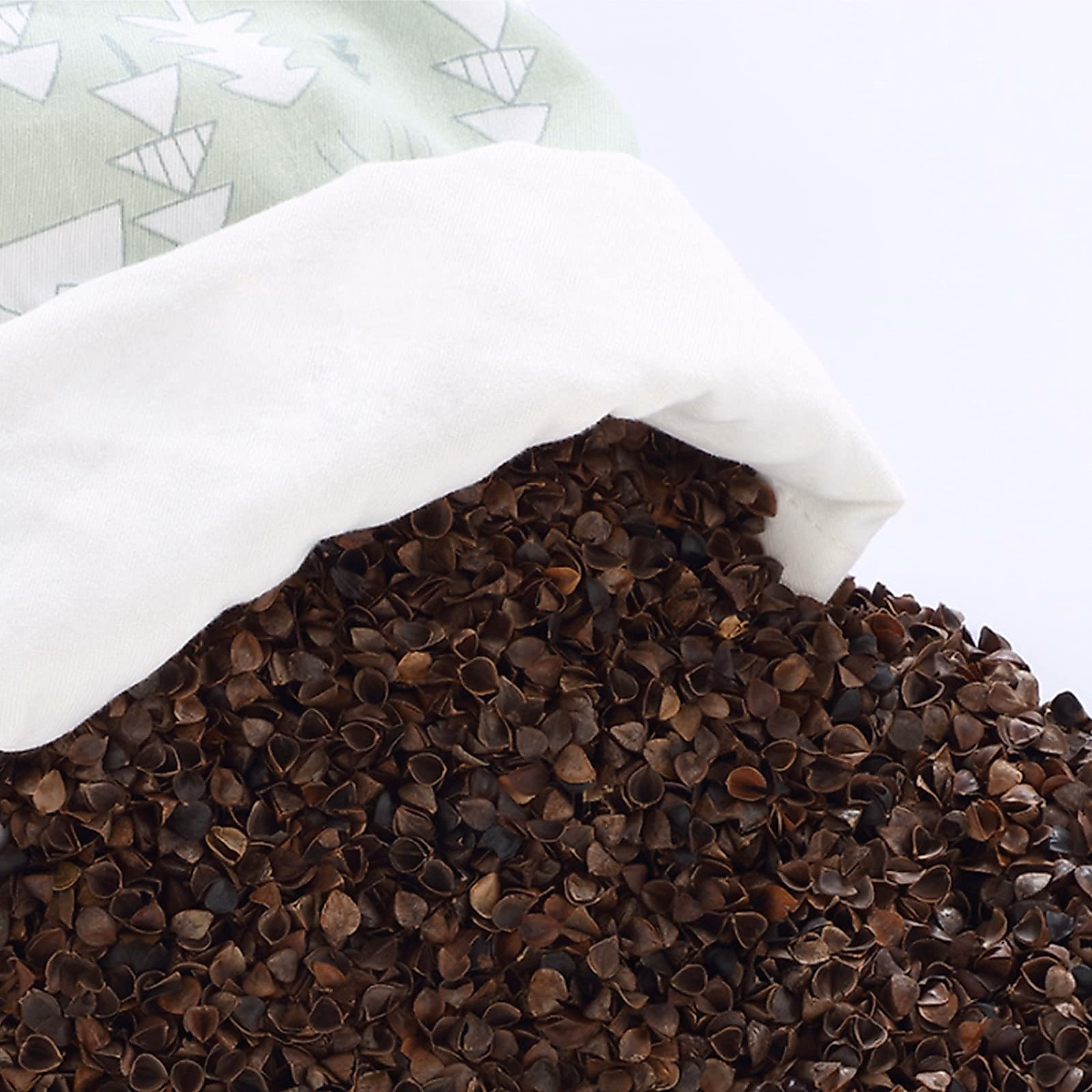 Beisto Baby Anti Roll Side Sleep Pillow Soft Cotton Buckwheat Neck Support Cushion Back Cushion Pillow for Unisex Infant Toddler Anti-Turnover Fixed Bolster, Green, One Size